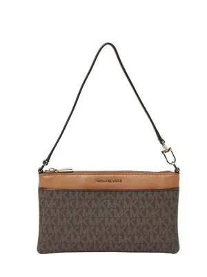 Michael Kors Monogram Shoulder Bag - Brown