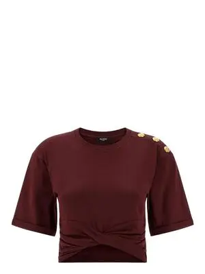 Balmain T-Shirt Burgundy