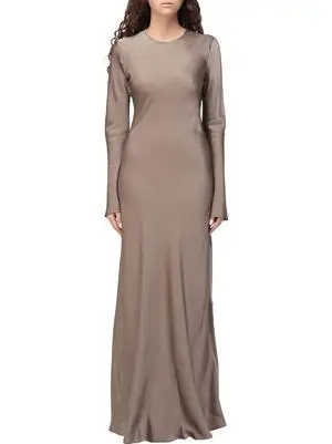 SEMICOUTURE Long Sleeve Dress Beige