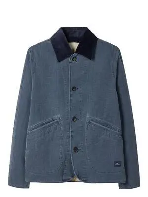 Paul Smith Washed Indigo Self-quilted Cotton Jacket - Blue