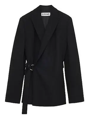 Loewe Peak-lapel Wool-blend Jacket - Black