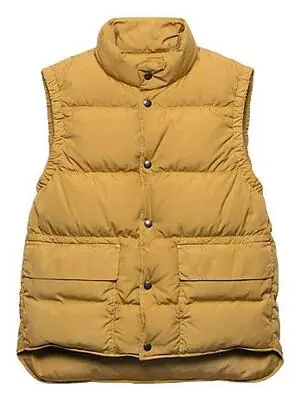 Prada Logo-embroidered Cotton-down Gilet - Neutral