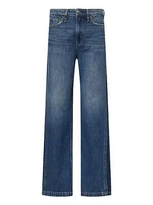 Rag & Bone Logan Spliced Wide-leg Denim Jeans - Twoindgo