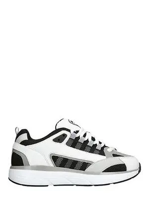 CLEENS Hyper Leather And Mesh Trainers - Grey Mixed
