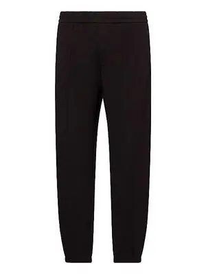 Emporio Armani Tapered-leg Relaxed-fit Stretch-cotton Blend Jogging-bottoms - Black Beauty