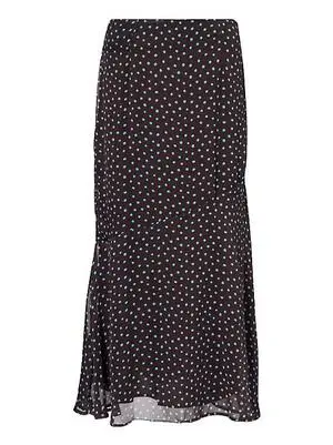 AMY LYNN Chiffon Polka Dot Maxi Skirt - Brown