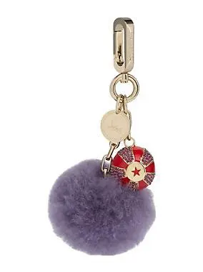 CHRISTIAN LOUBOUTIN Circus Pom Pom Steel Keyring - Multi/gold