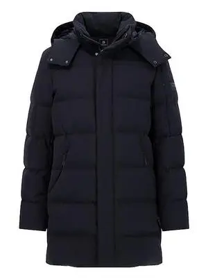 Boggi Milano Padded Shell-down Parka - Navy Blue