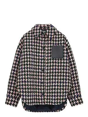 Loewe Dogtooth Patch-pocket Overshirt - Green/multicolor