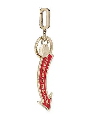 CHRISTIAN LOUBOUTIN Circus Signpost Brass Keyring - Loubi/gold