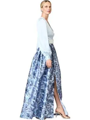 Sachin & Babi Zerena Floral Gown - Blue