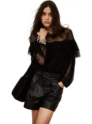 BA&SH Raff Fishnet Blouse