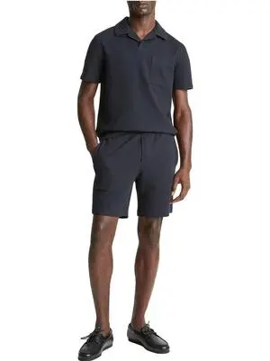 Vince Stretch-cotton Seersucker-knit Short - Black