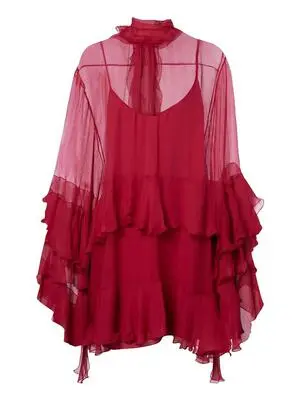 Chloé Silk Minidress - Pink