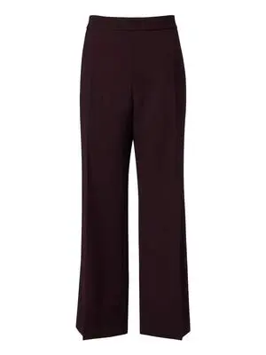 Chloé High-rise Virgin Wool Wide-leg Pants - Purple