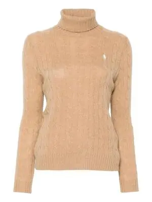 Ralph Lauren Turtleneck Sweater With Logo - Beige