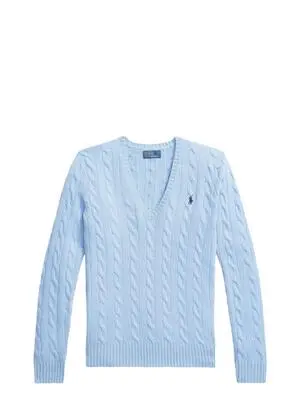 Ralph Lauren V-neck Sweater With Logo - Blue