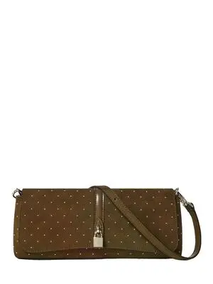 Stella McCartney Studded Lock Shoulder Bag - Brown