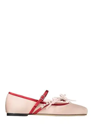 JIMMY CHOO Loli Ballerina Flats - Macaron/ruby Red