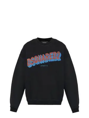 Dsquared2 Sweatshirt With Print - Black