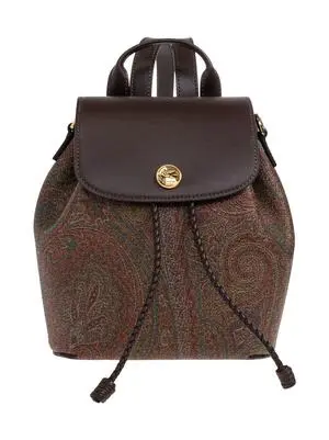 Etro Logo Backpack - Brown