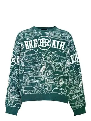BREATH Logo-embellished Sweater - Green