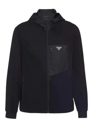 Prada Hooded Zip-front Cardigan - Black