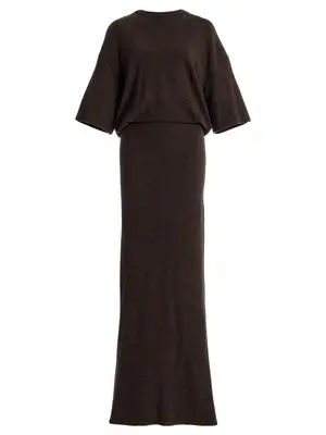 DARKPARK Marlin Open-back Wool Maxi Dress - Brown