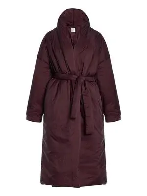 LESET Bo Shawl-collar Puffer Coat - Burgundy