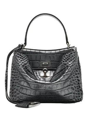 Balenciaga Rodeo Croc-Effect Top Handle Bag Metallic
