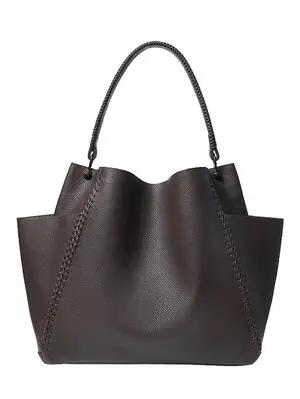 Callista Grained Leather Shoulder Bag - Cocoa