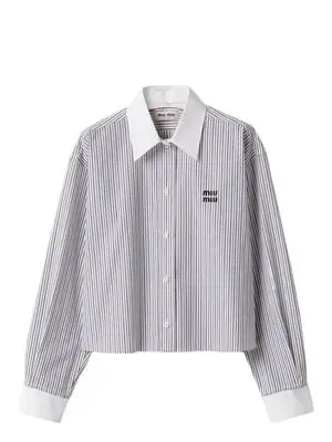 MIU MIU Striped Poplin Shirt