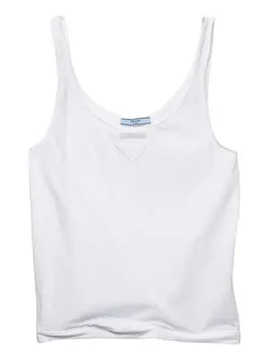 Prada Cotton Jersey Tank Top - White