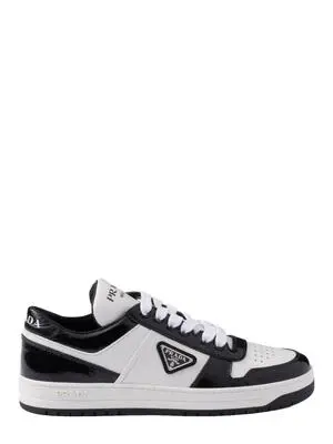Prada Downtown Leather Sneakers - Black