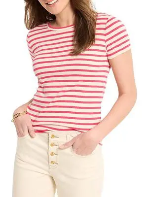 NIC+ZOE Striped Scoop Neck Tee - Pink Multi
