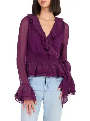 SECRET PON-PON Poet Blouse - Bordeaux