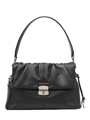 Marc Jacobs The Cristina Leather Messenger Crossbody - Black