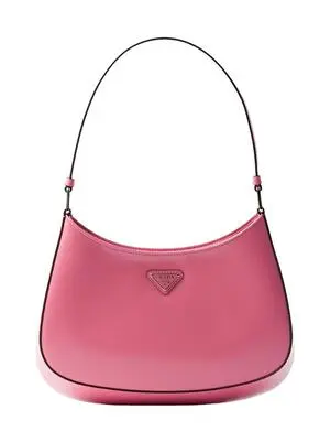 Prada Cleo Brushed Leather Shoulder Bag - Pink