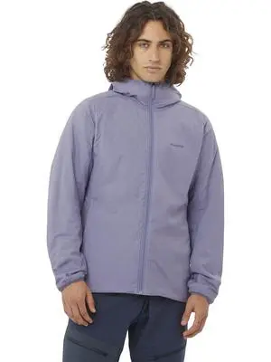 SALOMON Mountain Flex Hooded Jacket - Blue Granite