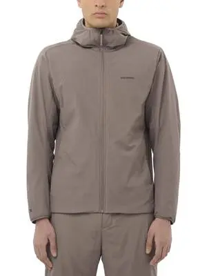 SALOMON Mountain Flex Hooded Jacket - Gray/black