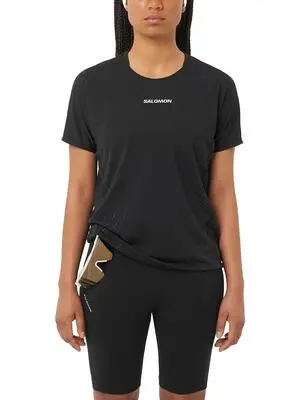 SALOMON Sense Aero Graphic Tee - Deep Black / Black Beauty