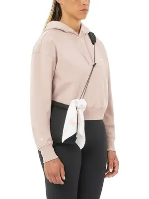 SALOMON Logo Cropped Hoodie Etherea