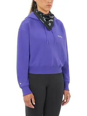 SALOMON Logo Cropped Hoodie Liberty