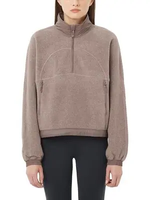 SALOMON Chroma Cropped Fleece Pullover - Etherea / Iron