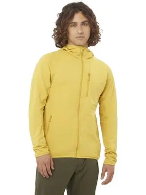 SALOMON Essential Lightwarm Full-zip Hoodie - Cress Green