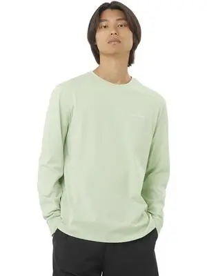 SALOMON Chest Logo Ls Tee - Sea Foam