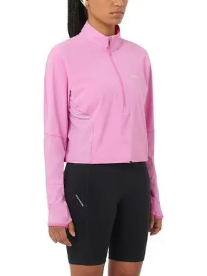 SALOMON Sense Aero Hybrid Cropped Pullover - Cyclamen