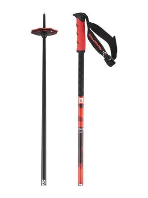SALOMON Steep Pro S3 Ski Poles - Black/nasturtium