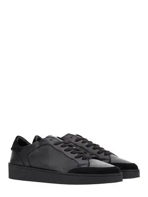 Canali Nuvola Leather And Suede Sneakers - Black