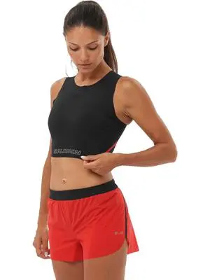 SALOMON S/lab Speed Short Tank - Deep Black/fiery Red